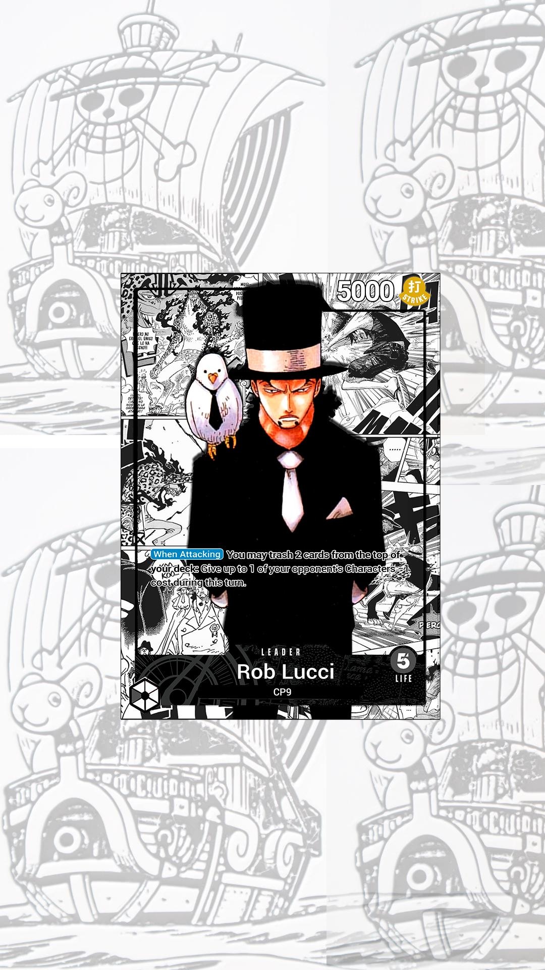 OP07 Rob Lucci Custom Leader One Piece TCG - Etsy