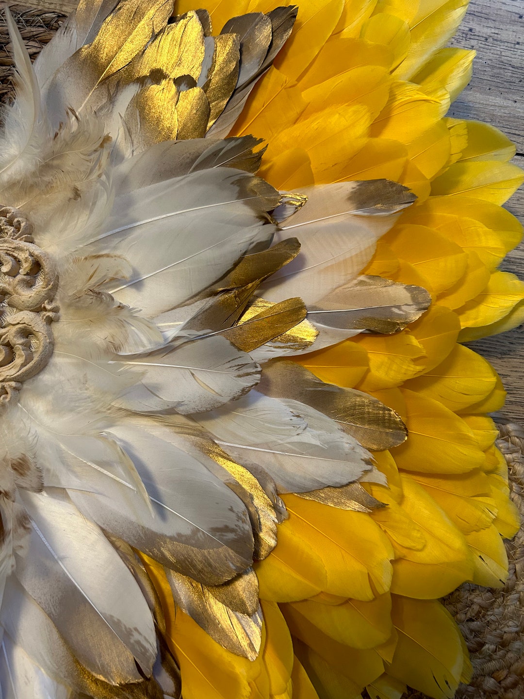 JUJU Model the PHŒNIX Yellow/white/gold 70 Cm - Etsy