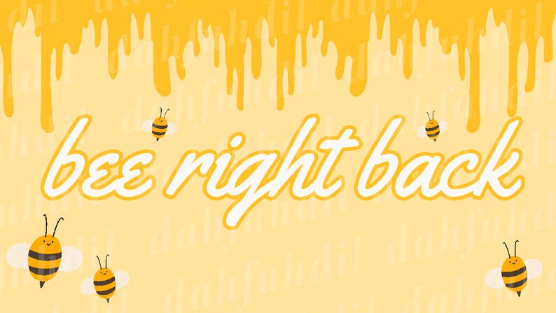Animated Cute Yellow Honey Drip Bee Overlays W/ a Bonus Pun Overlay for Twitch Kawaii, Aesthetic ...