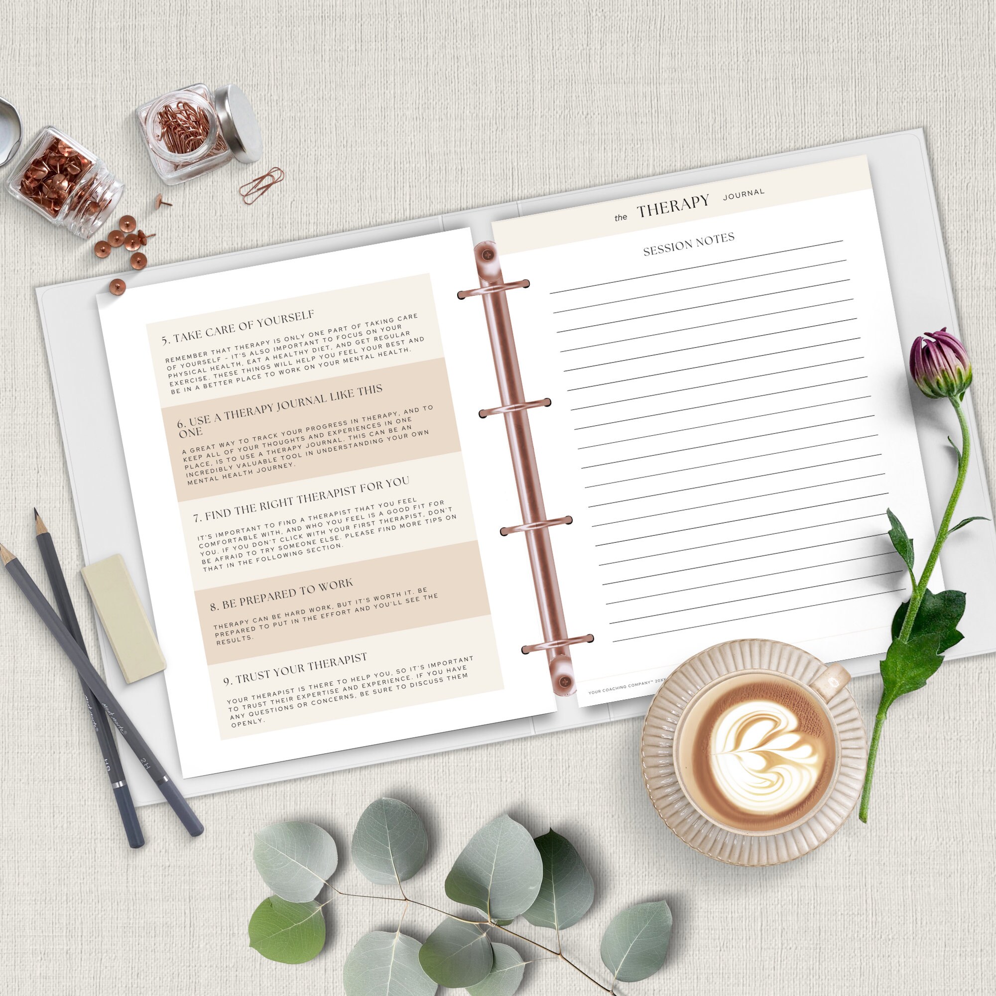 Therapy Journal Template, Therapy Worksheets, Goodnotes Planner, Coping ...