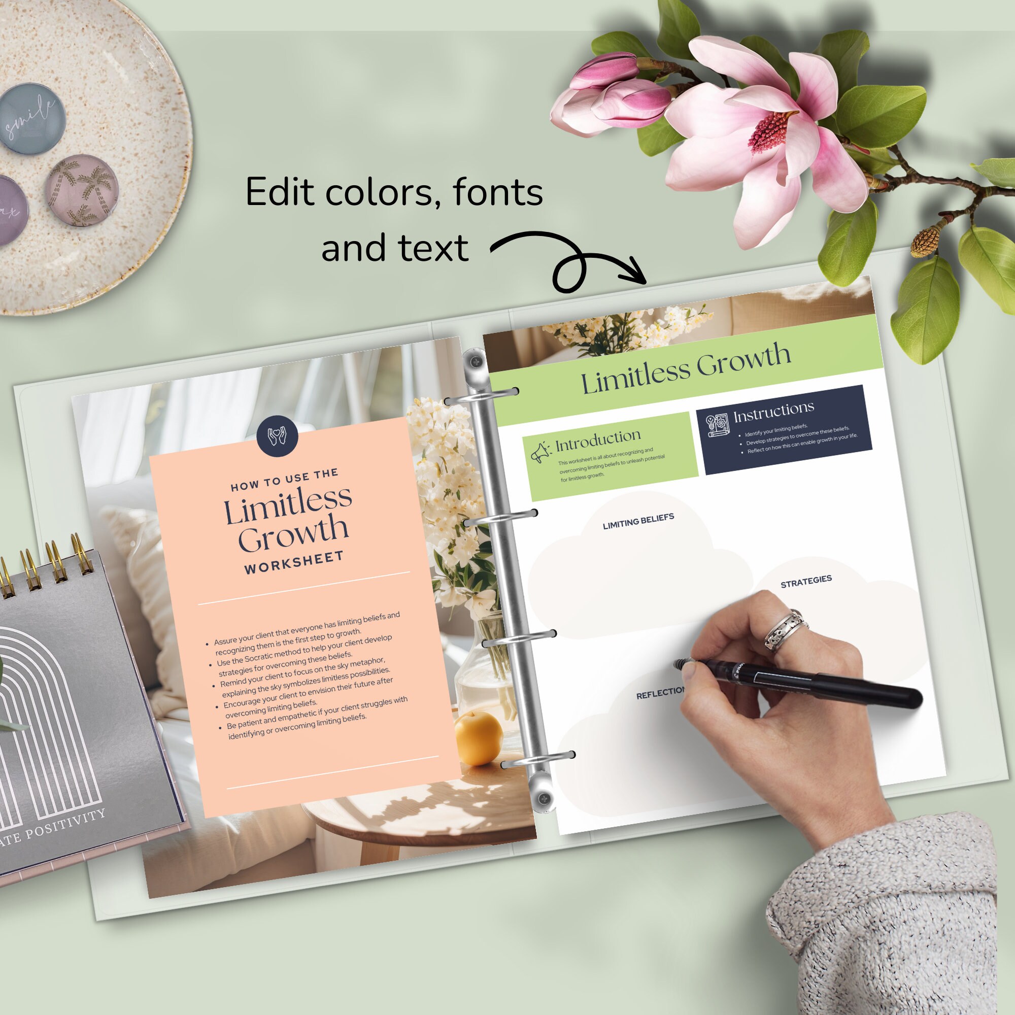 Personal Growth Worksheet Canva Template Coaching Wellness - Etsy