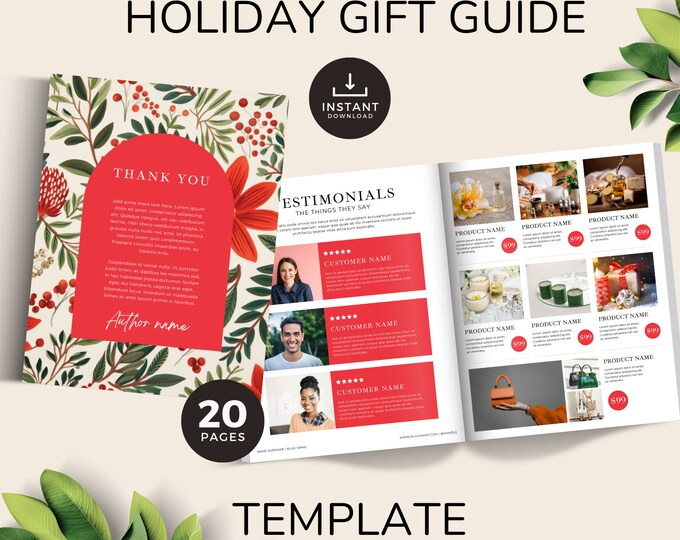Editable Gift Guide Template | Holiday Gift Guide | Neutral ...