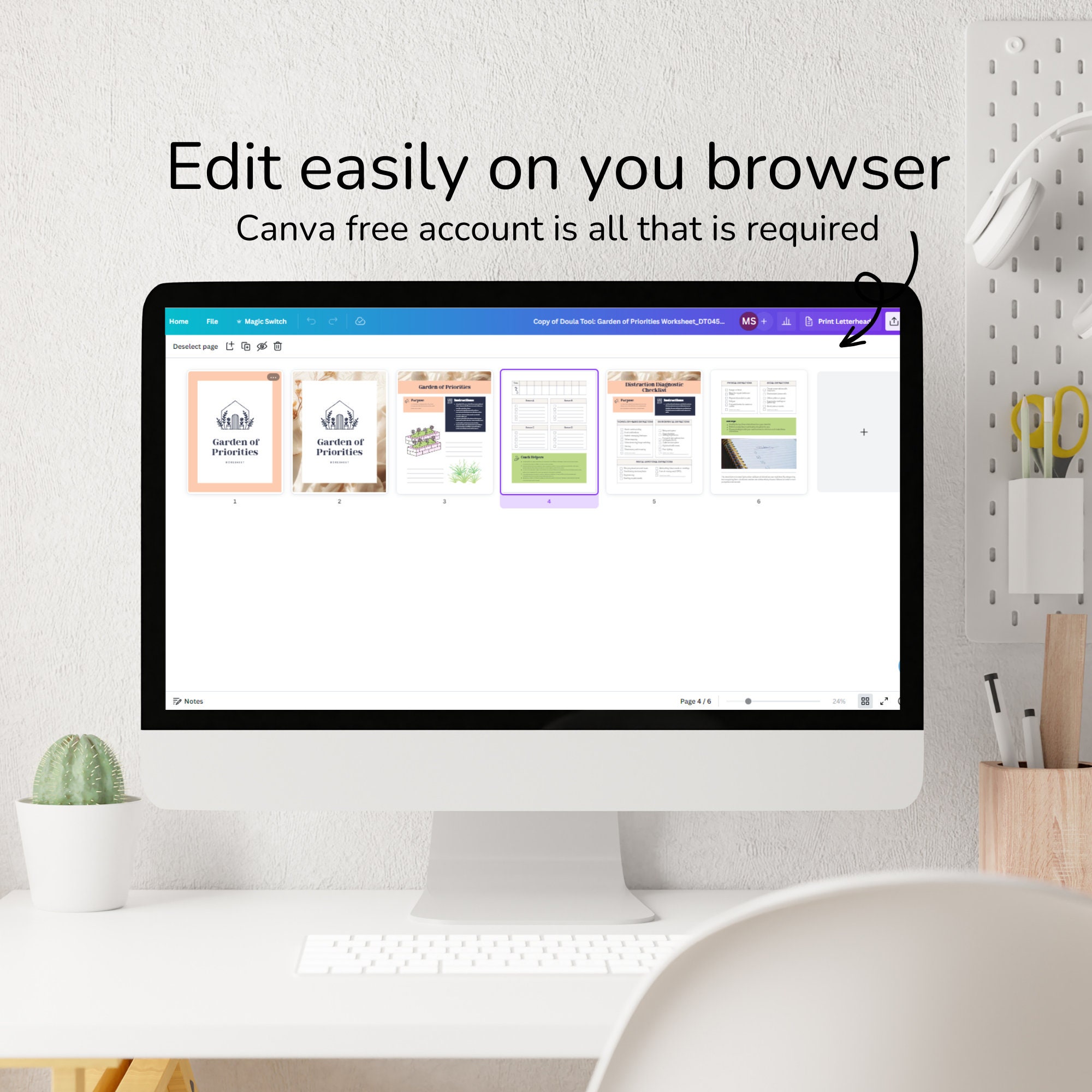 Prioritization Worksheet Canva Template Priority Matrix - Etsy