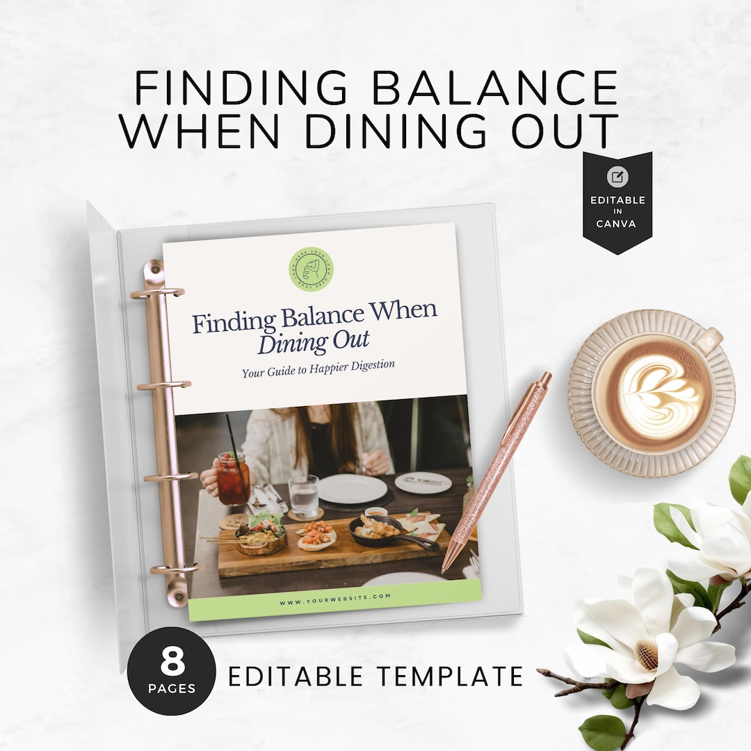 Finding Balance When Dining Out Canva Templates Nutrition - Etsy