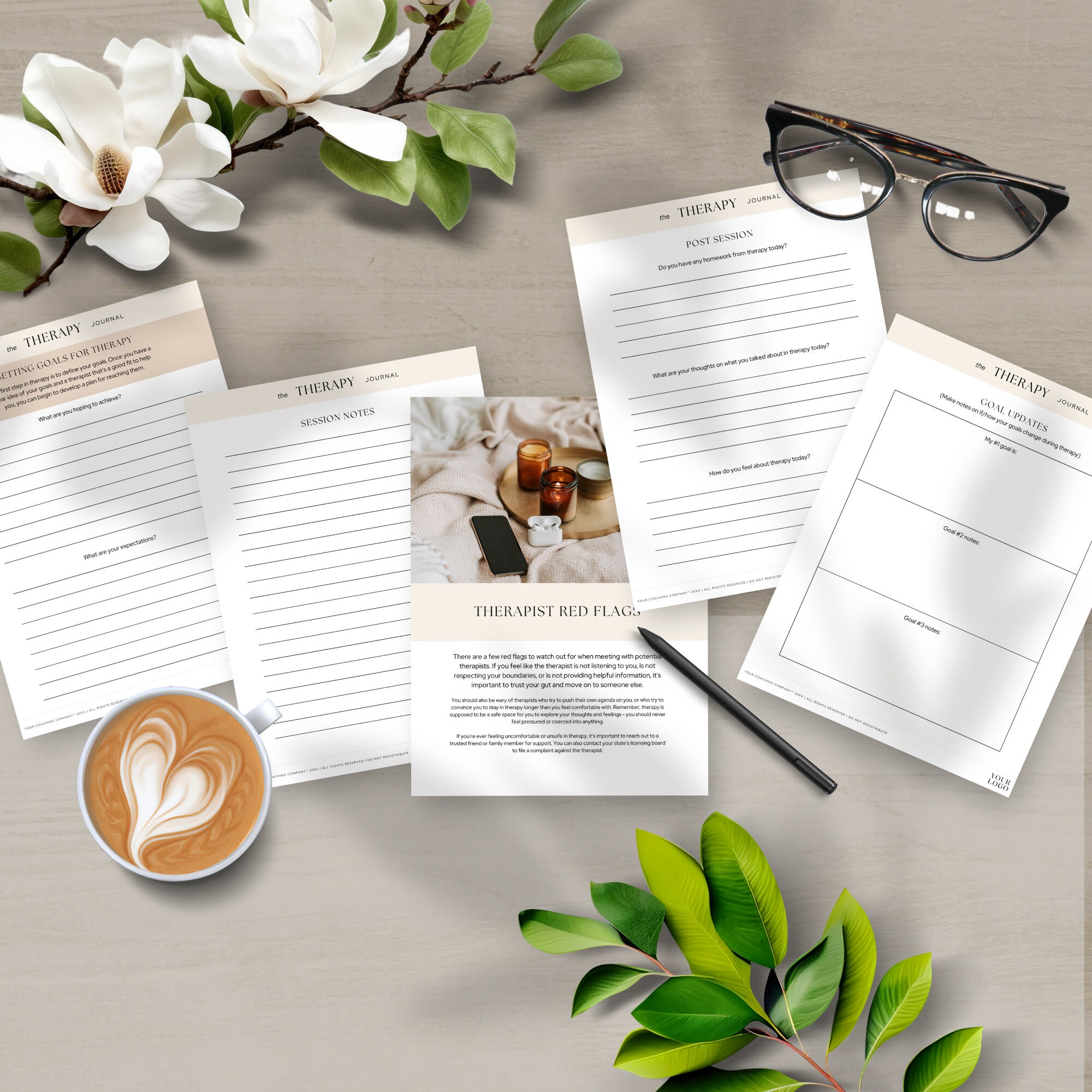 Therapy Journal Template, Therapy Worksheets, Goodnotes Planner, Coping ...