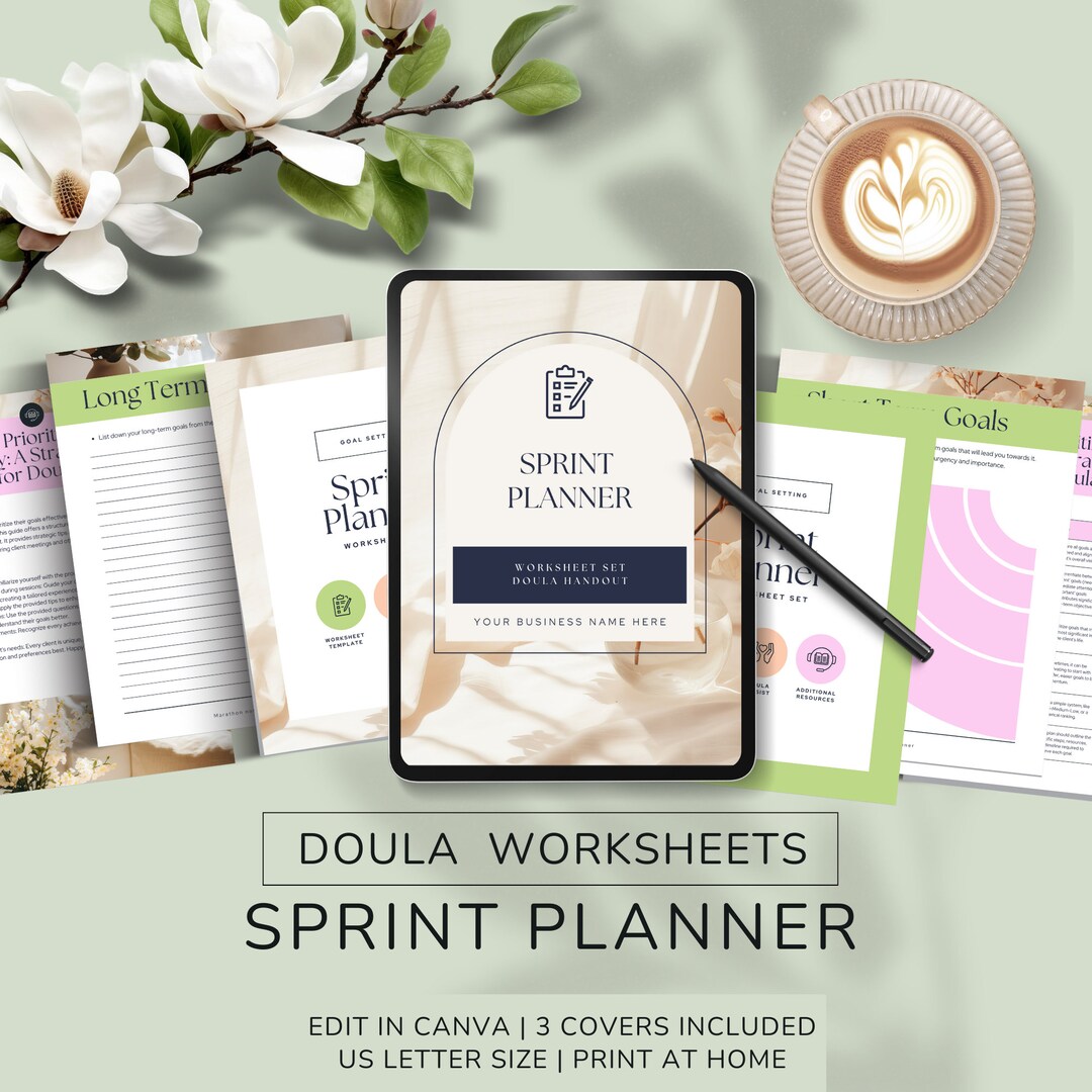 Goal Action Planner Worksheet, Canva Template, Sprint Planning, Project ...