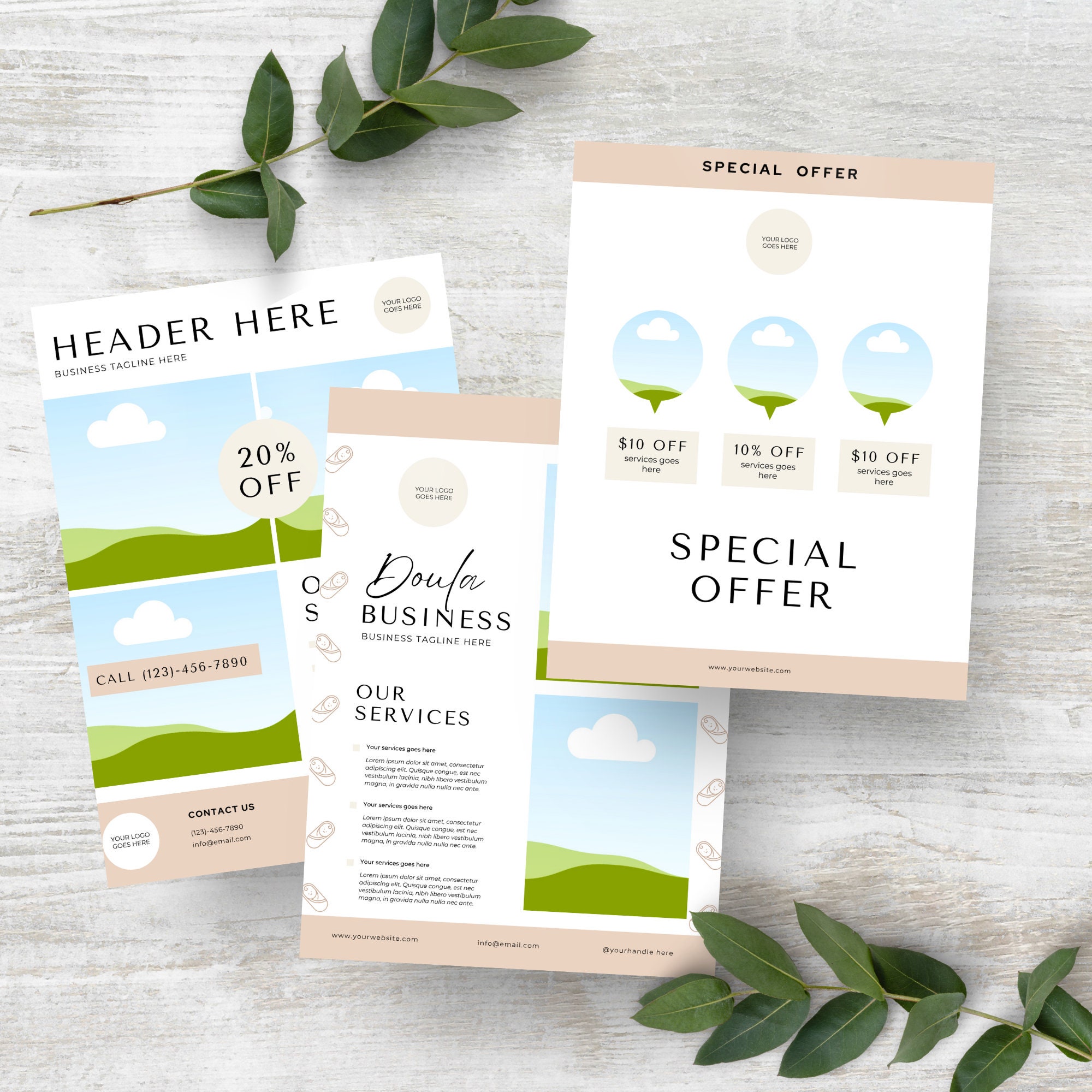 Doula Flyer, Birth Doula Brochure, Birth Worker Templates, Postpartum ...