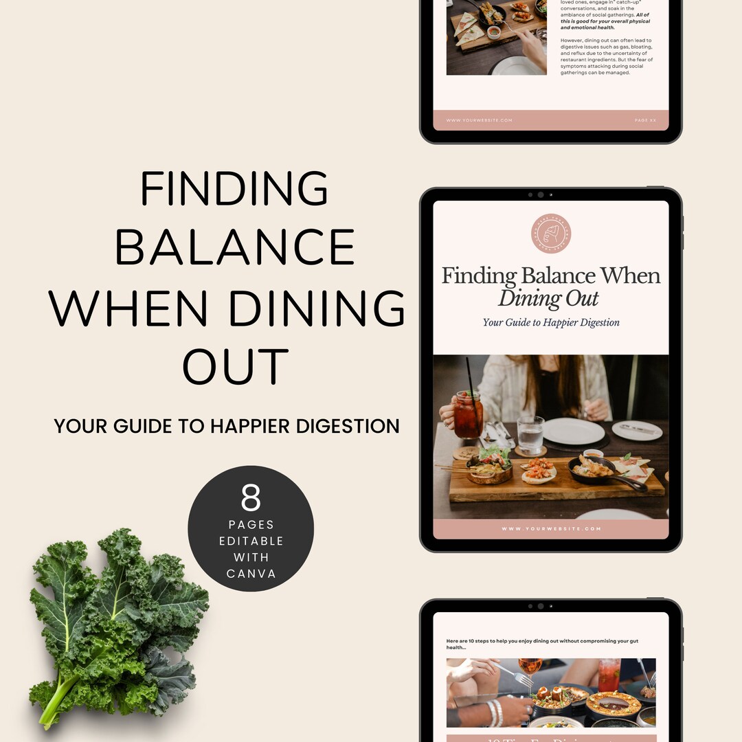 Finding Balance When Dining Out, Canva Templates, Nutrition Coach ...
