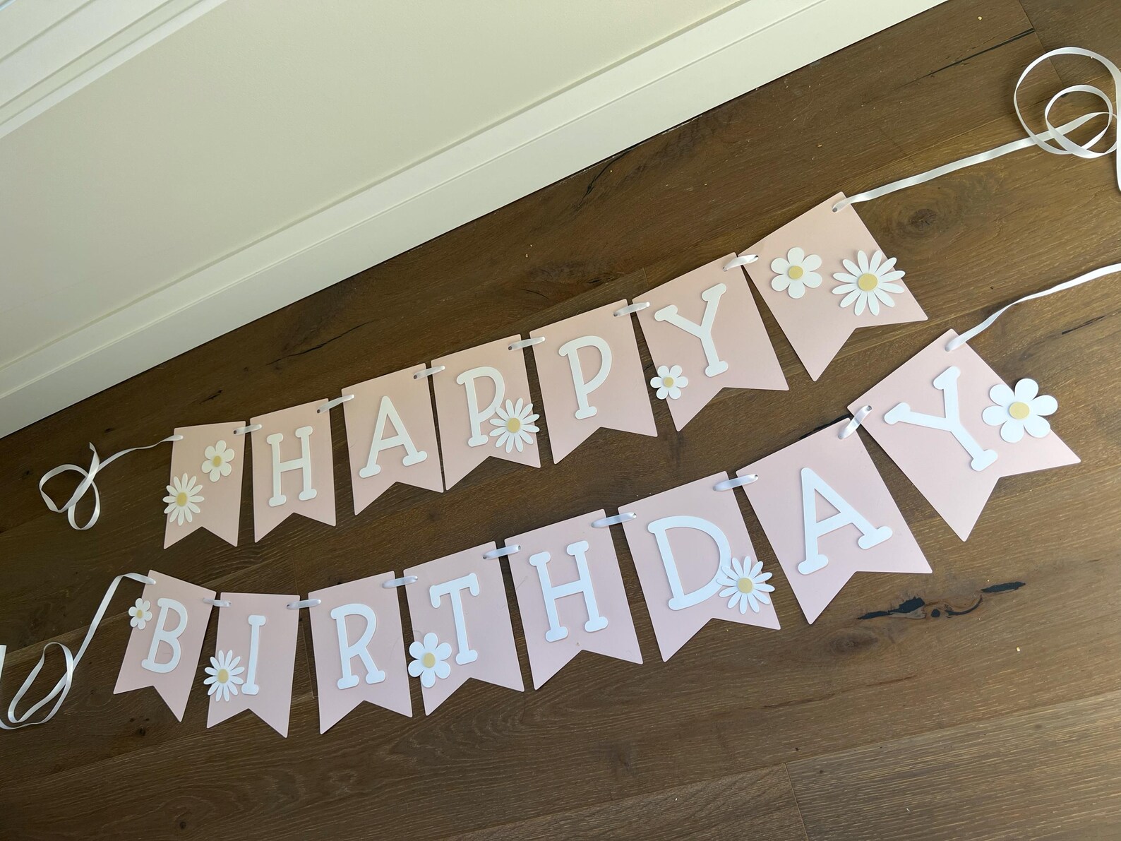 Daisy Happy Birthday Banner, Daisy First Birthday, Boho Daisy Party ...