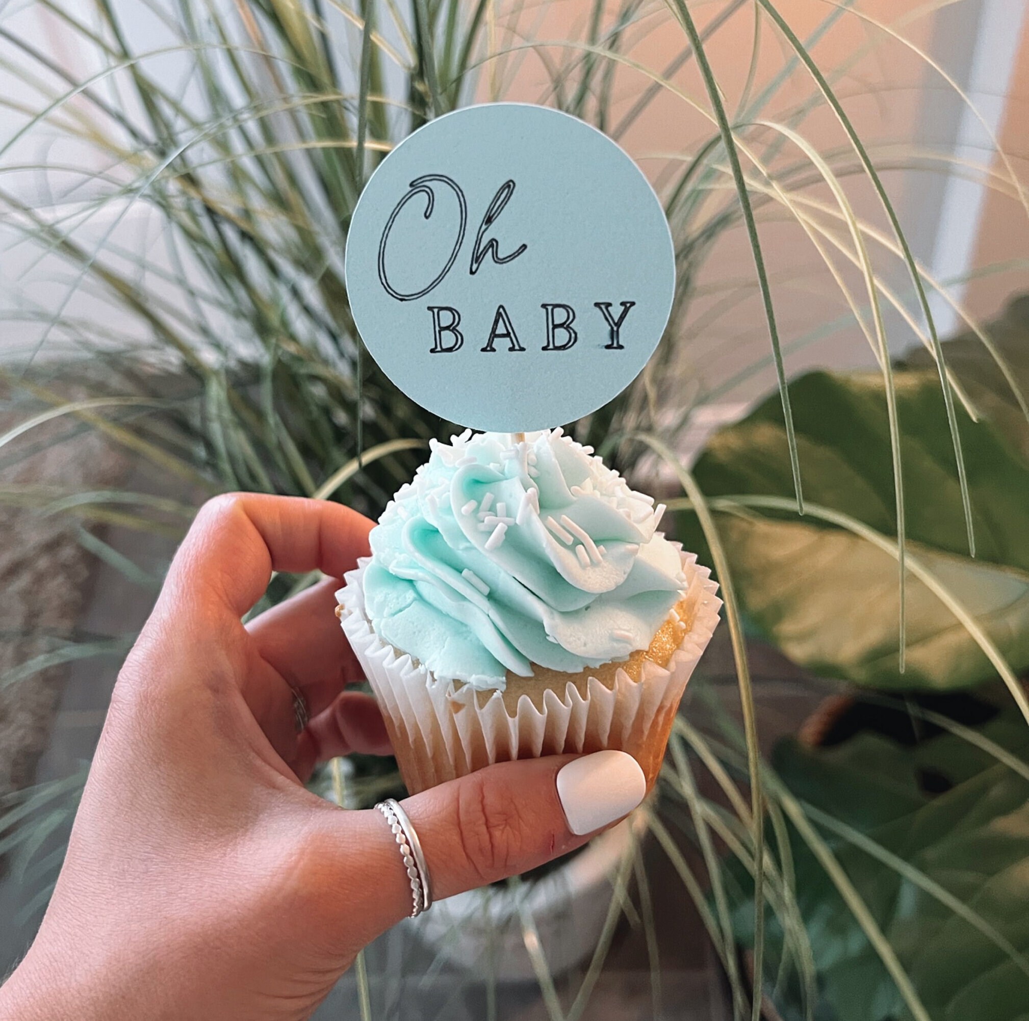 Baby Shower Cupcake Toppers 60 Pc Customizable Text/colour Options ...