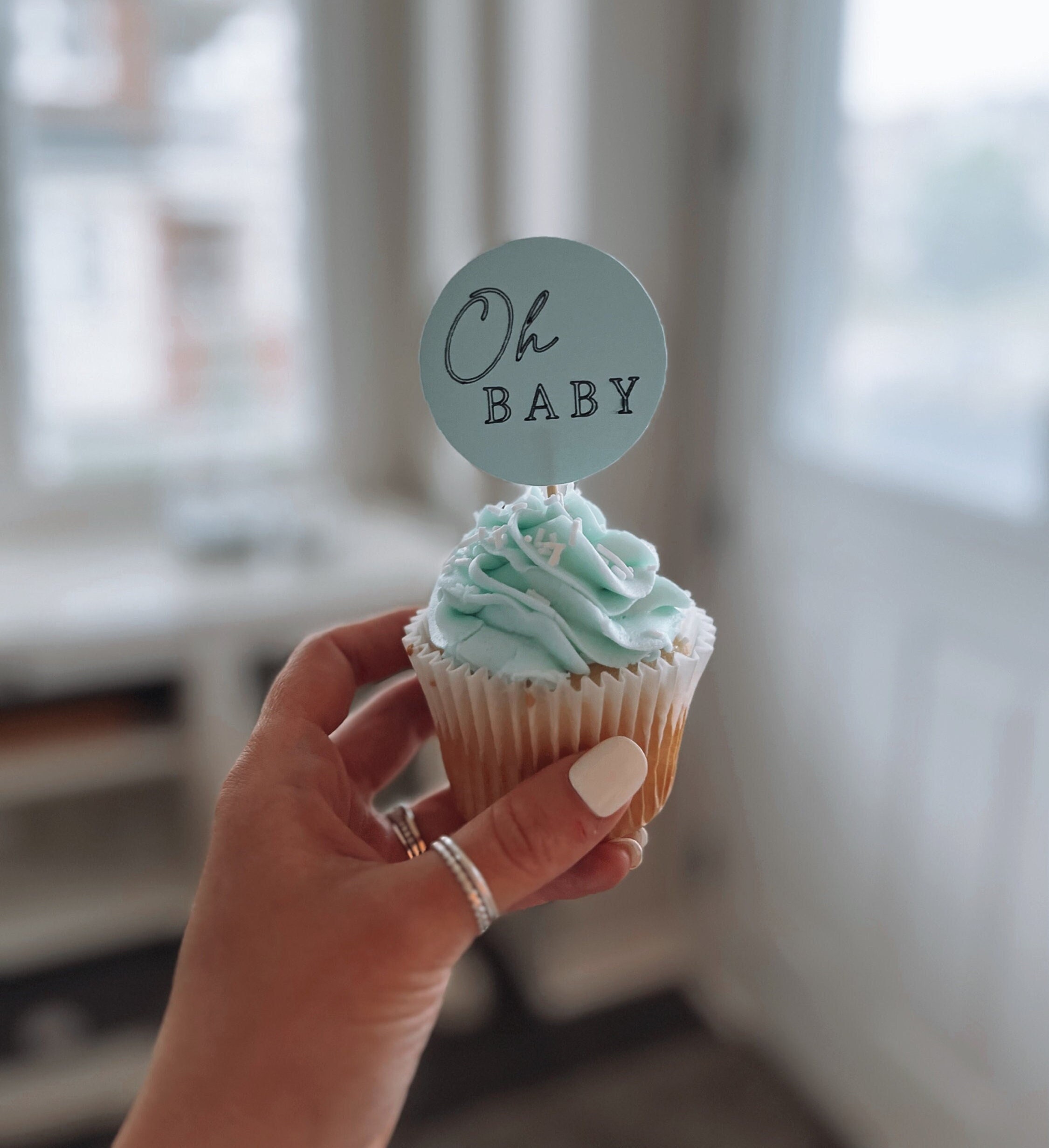 Baby Shower Cupcake Toppers 60 Pc Customizable Text/colour Options ...