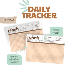 Rehab Tracker, Printable Therapy Planner, PT and OT Tracker ...