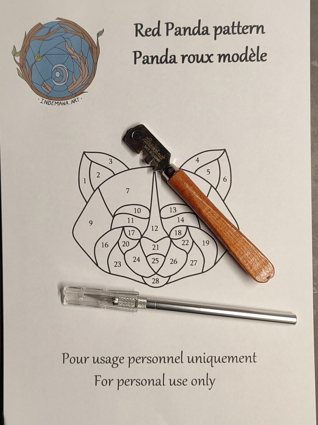 PDF Red Panda Stained Glass Pattern Red Panda Stained Glass Pattern - Etsy