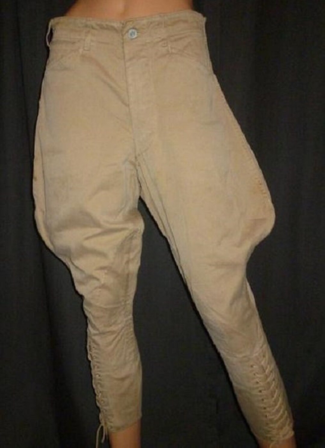 Vintage Flare Leg English Jodhpurs Beige Women Breeches Pant - Etsy