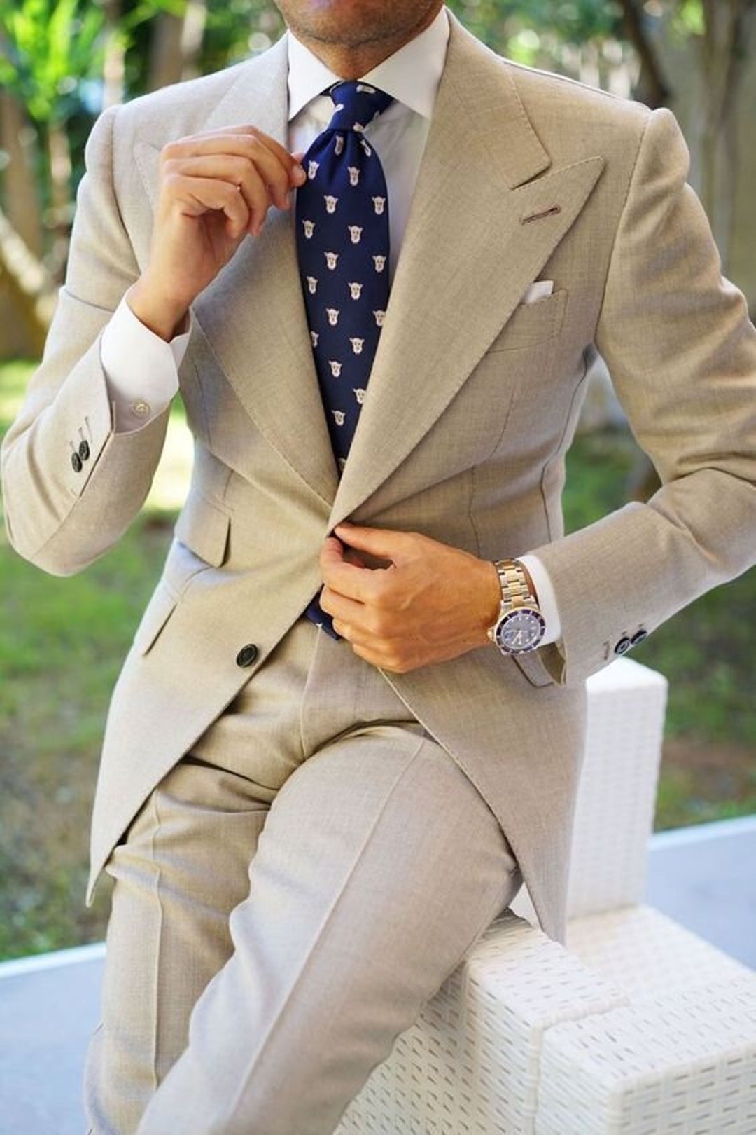 Mens Wide Lapel Office Suit Classic Fit Formal Wear - Etsy