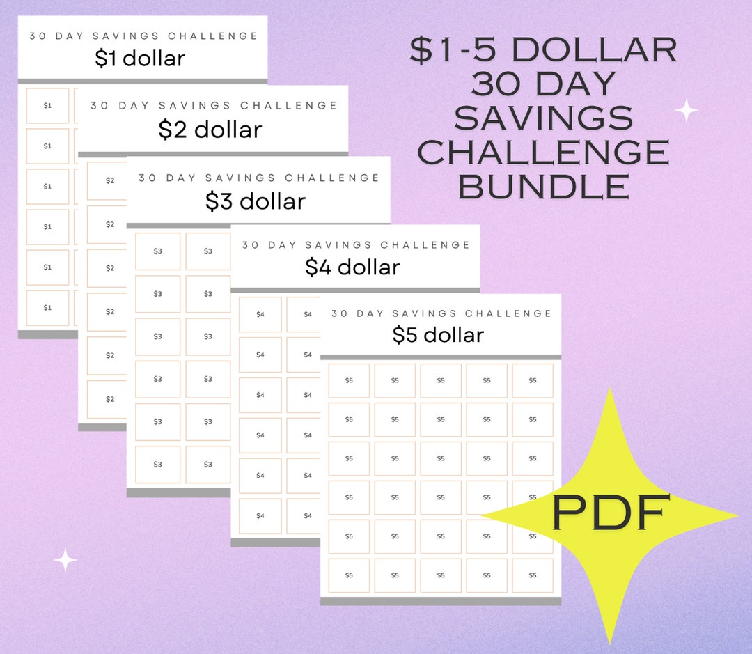 Money Savings Challenge Money Tracking Savings Challenge Printable ...