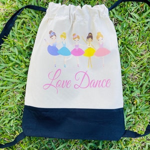 Drawstring Canvas Ballerina Dancer Bag Personalized 6 Colors - Etsy