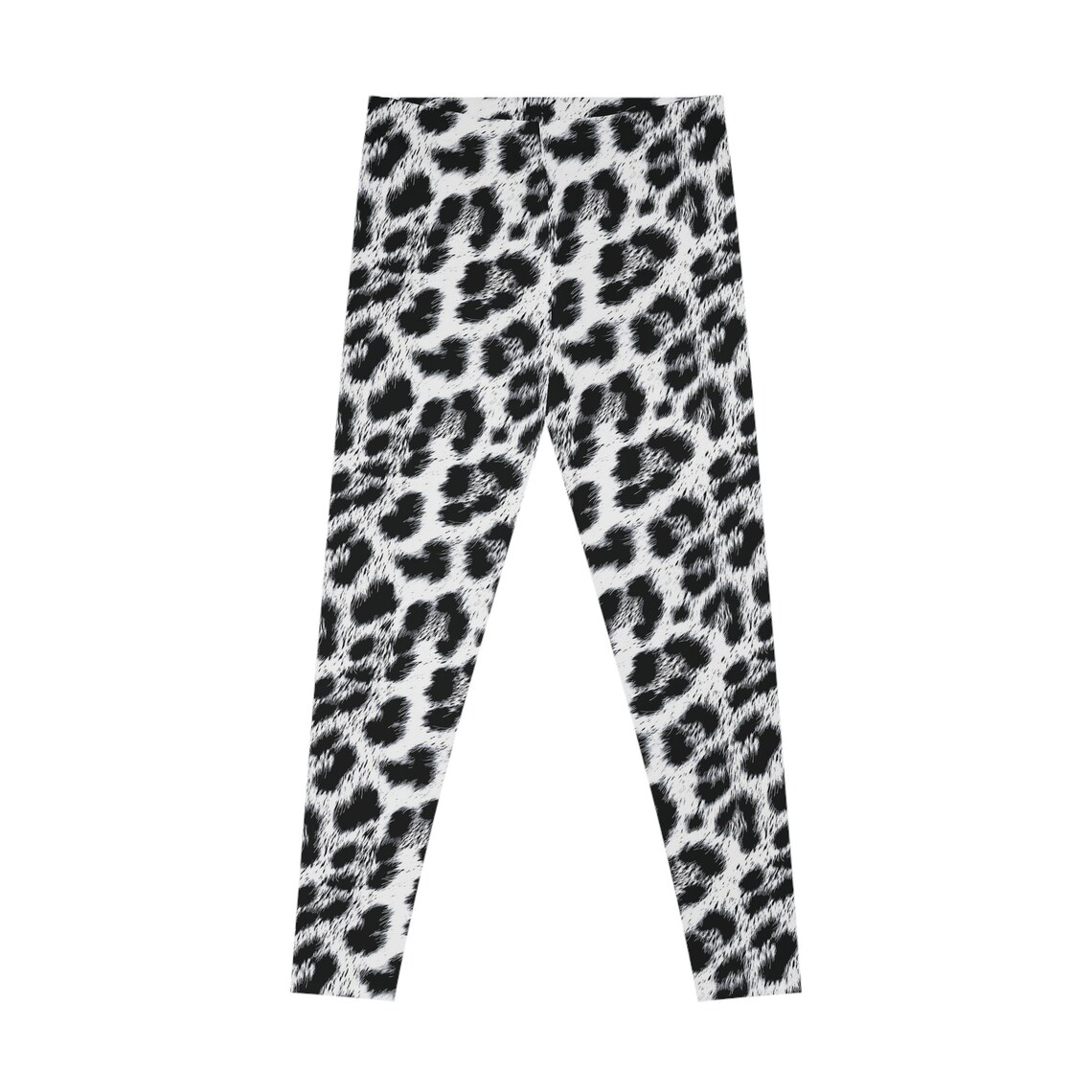 Snow Leopard Photorealistic Seamless Fur Pattern Stretchy Leggings ...