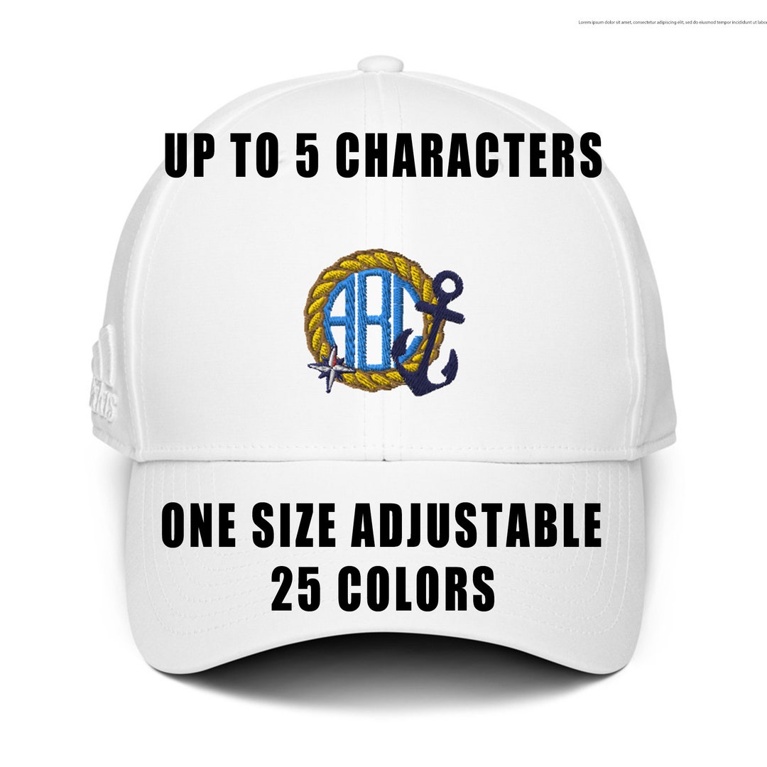 Captain Custom Embroidered Personalized Hat, Monogram Cap, Initials Cap ...