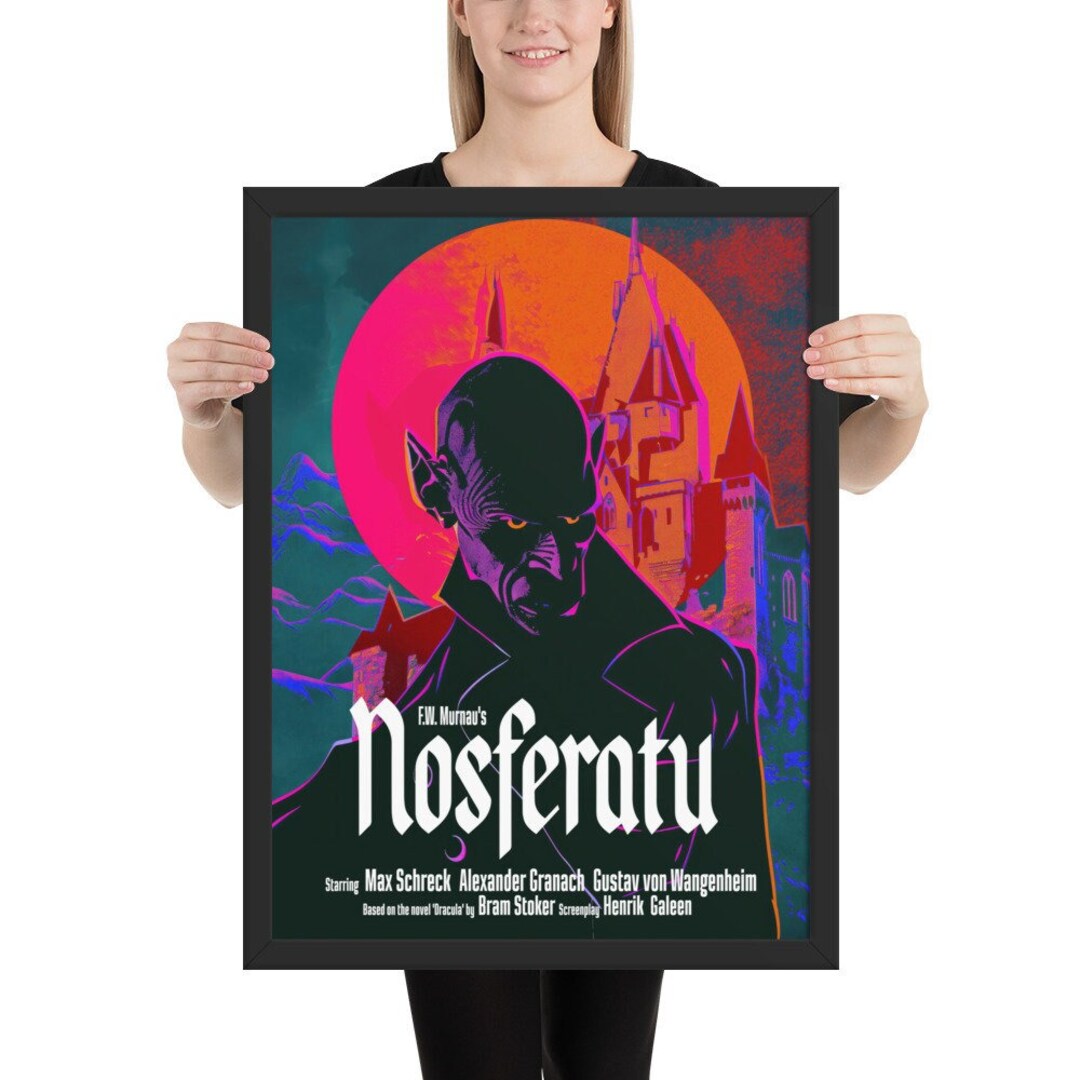 Neon Noir Alternative Nosferatu Movie Framed Poster, Nosferatu Print ...