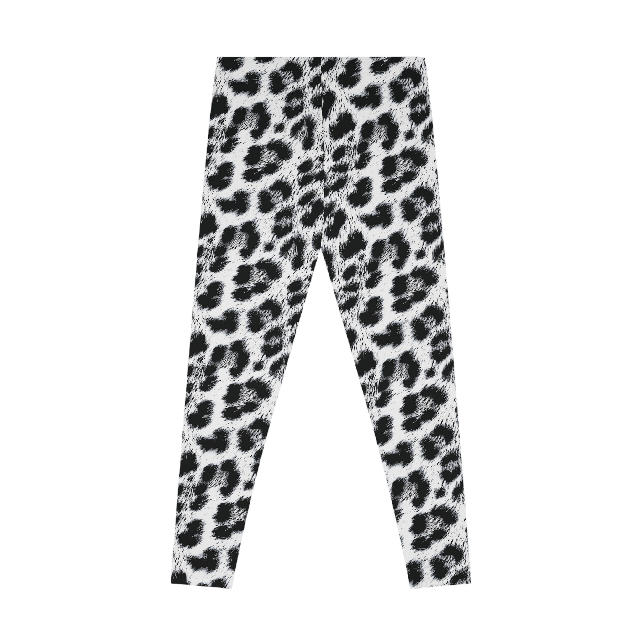 Snow Leopard Photorealistic Seamless Fur Pattern Stretchy Leggings ...