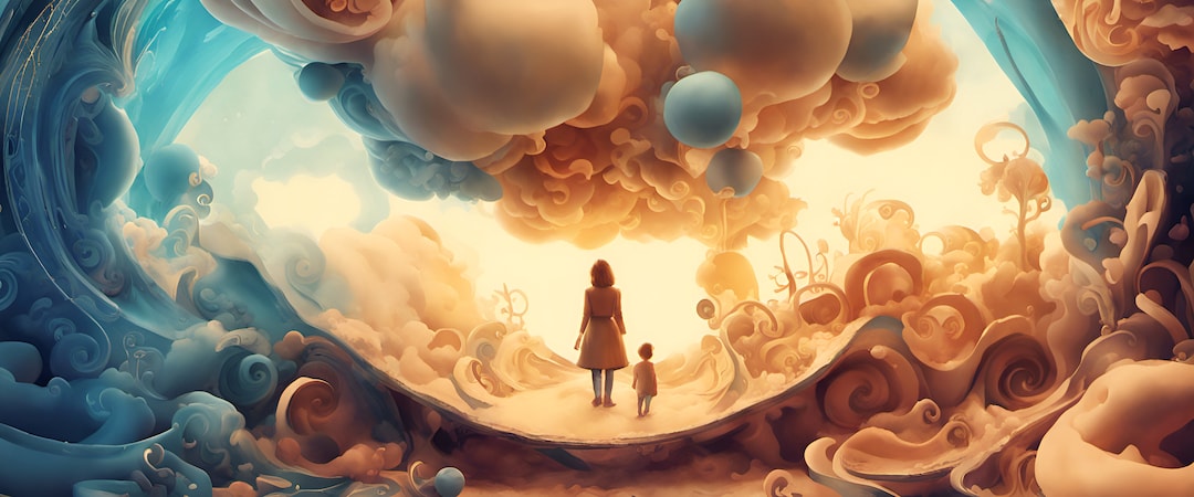 Celestial Reunion - Ethereal Mother and Child Artwork - Digital ...