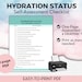 Hydration Status - Self Assessment Checklist, Daily Hydration Tracker ...