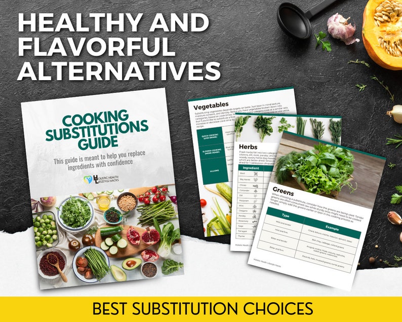 Cooking Substitutions Guide, Ingredient Substitutions, Kitchen Cheat ...