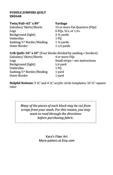 Puddle Jumpers Bed Quilt Pattern - Etsy