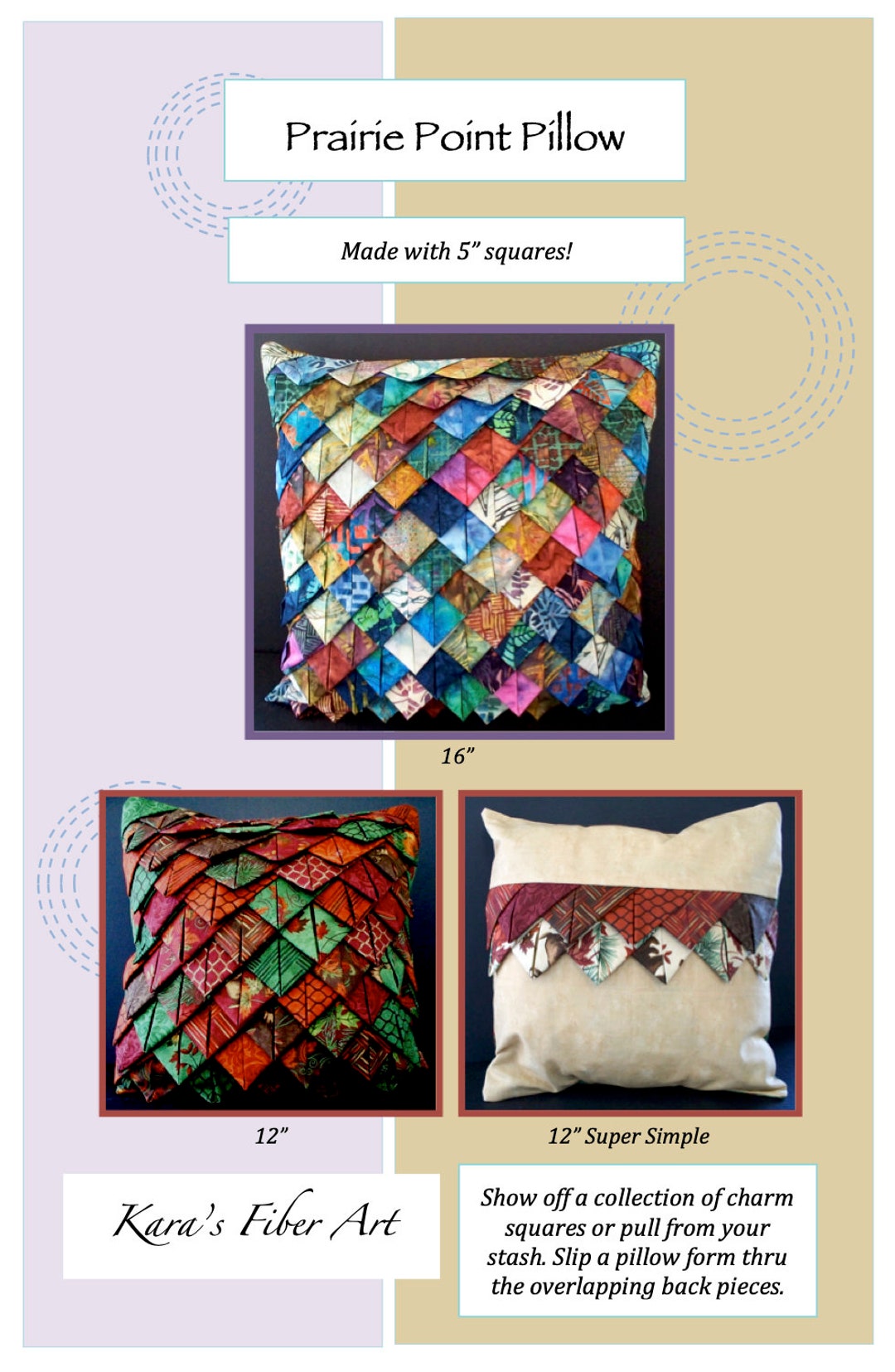 Prairie Point Pillow Pattern - Etsy
