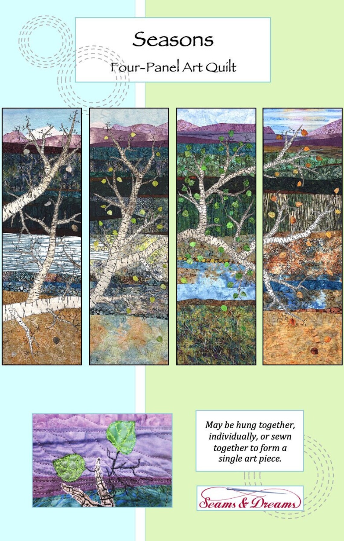 Seasons Four-panel Art Quilt Pattern - Etsy