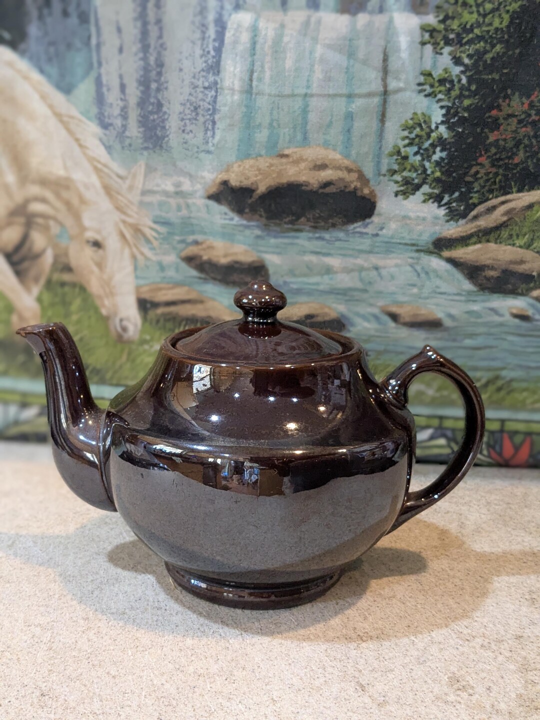 Vintage Japanese Brown Luster Teapot - Etsy
