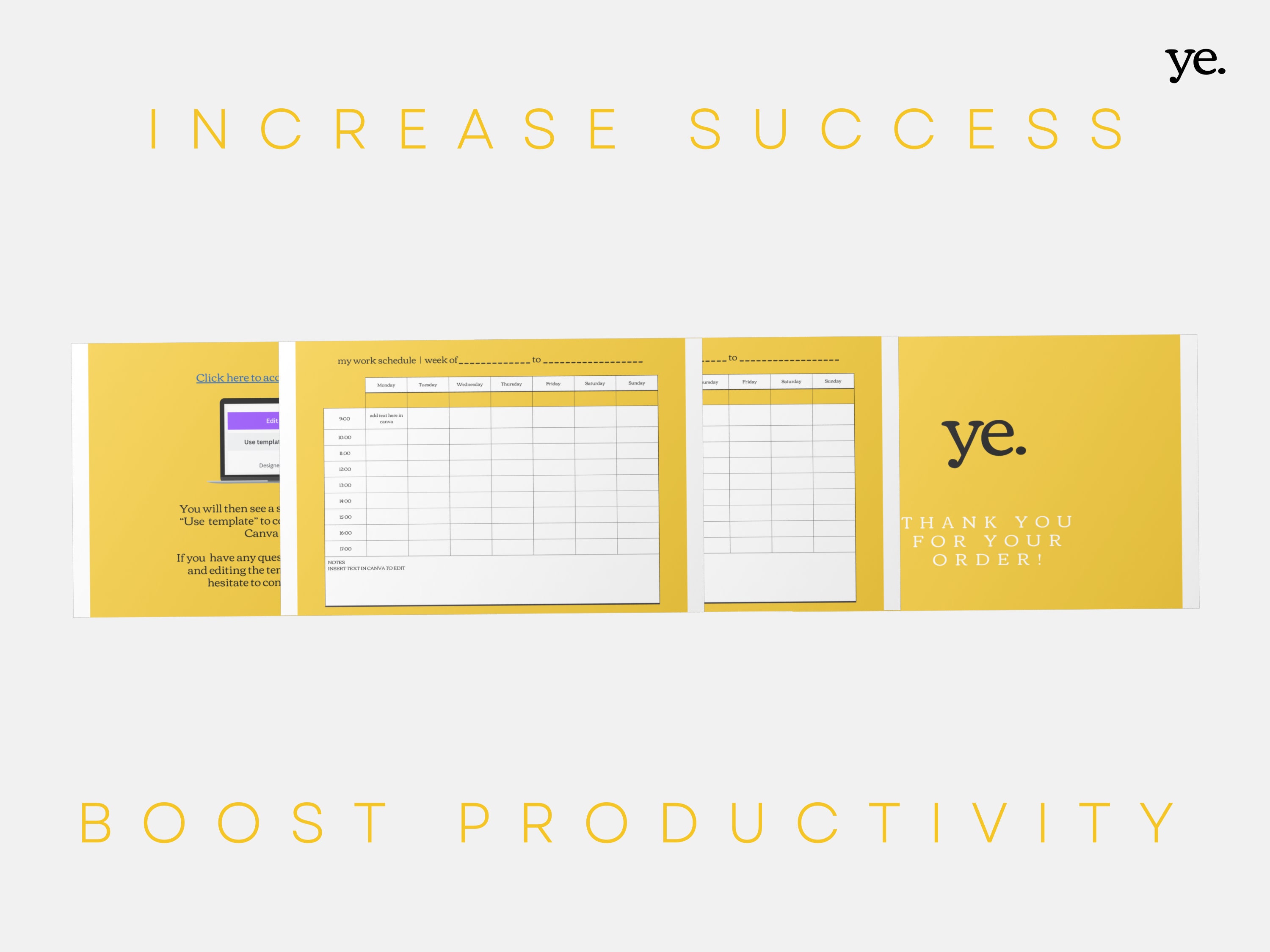 Work Schedule Template, Work Organiser, Employee Schedule, Project ...