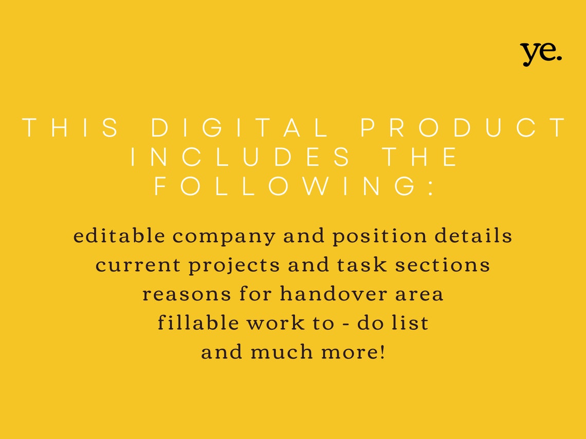 Work Handover Template, Work Organiser, Role Handover Template, Job ...