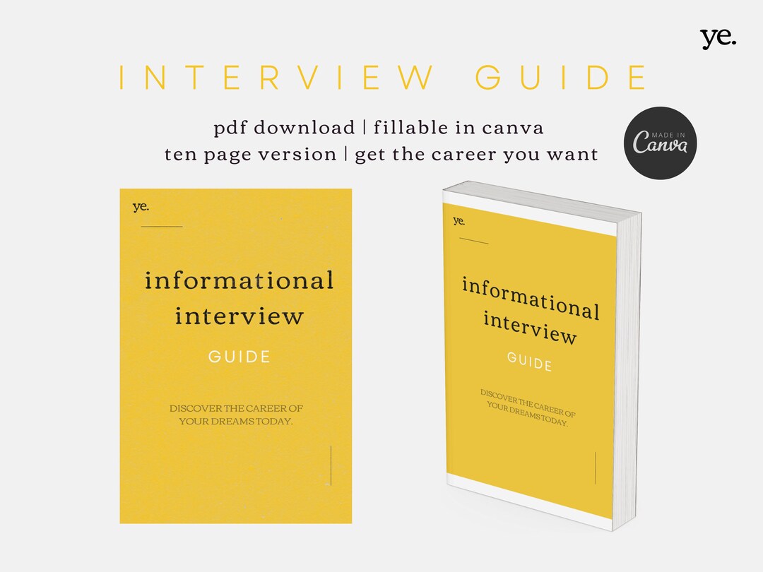 Informational Interview Guide, Career Planning, Interview Prep, Job ...