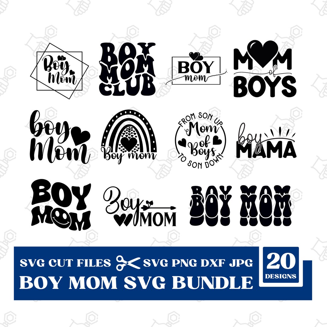 Boy Mom SVG Bundle, Boy Mom Era SVG, Boy Mom SVG, Boy Mama Svg, Boy ...