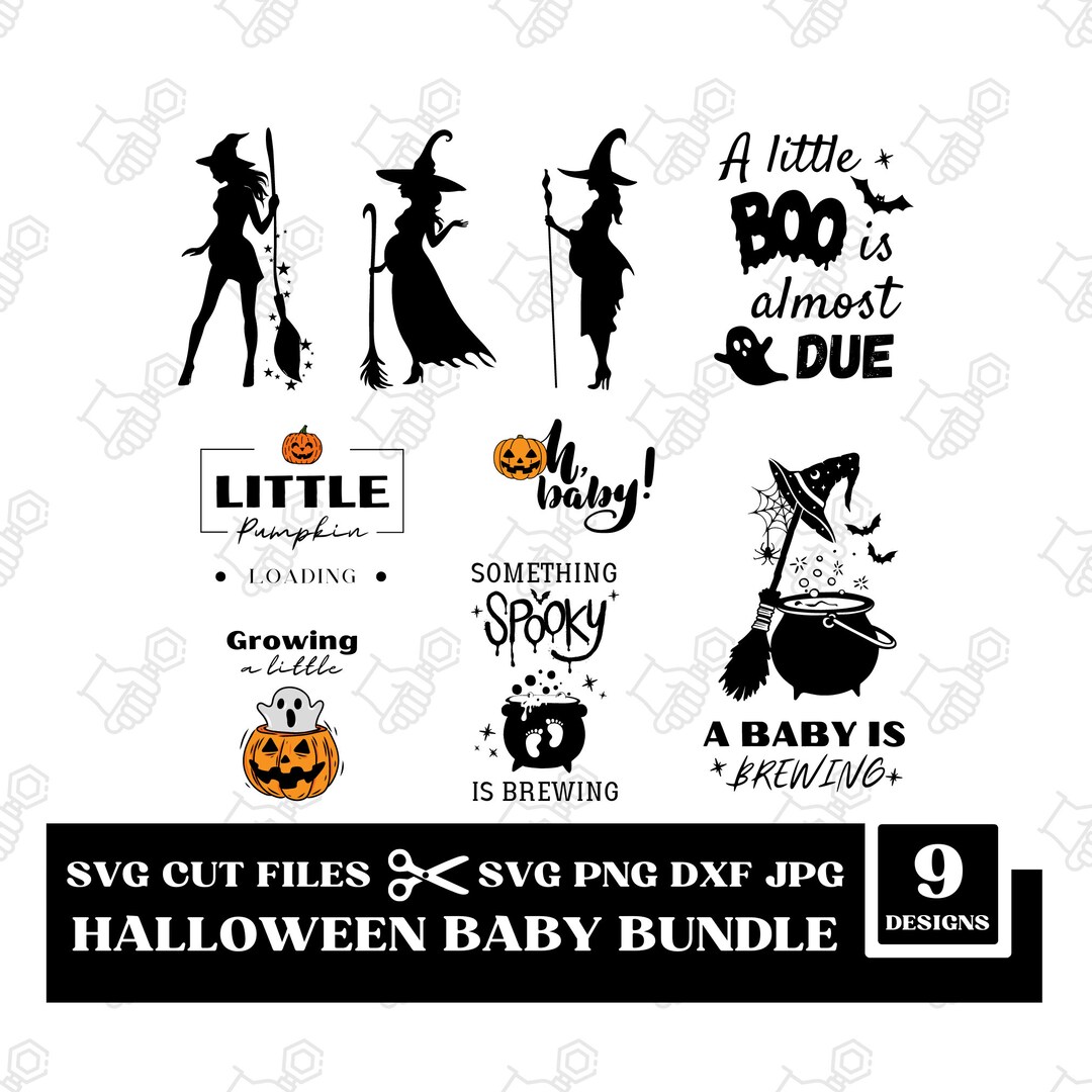 Halloween Baby Shower SVG, Halloween Pregnancy SVG, Pregnant Witch ...