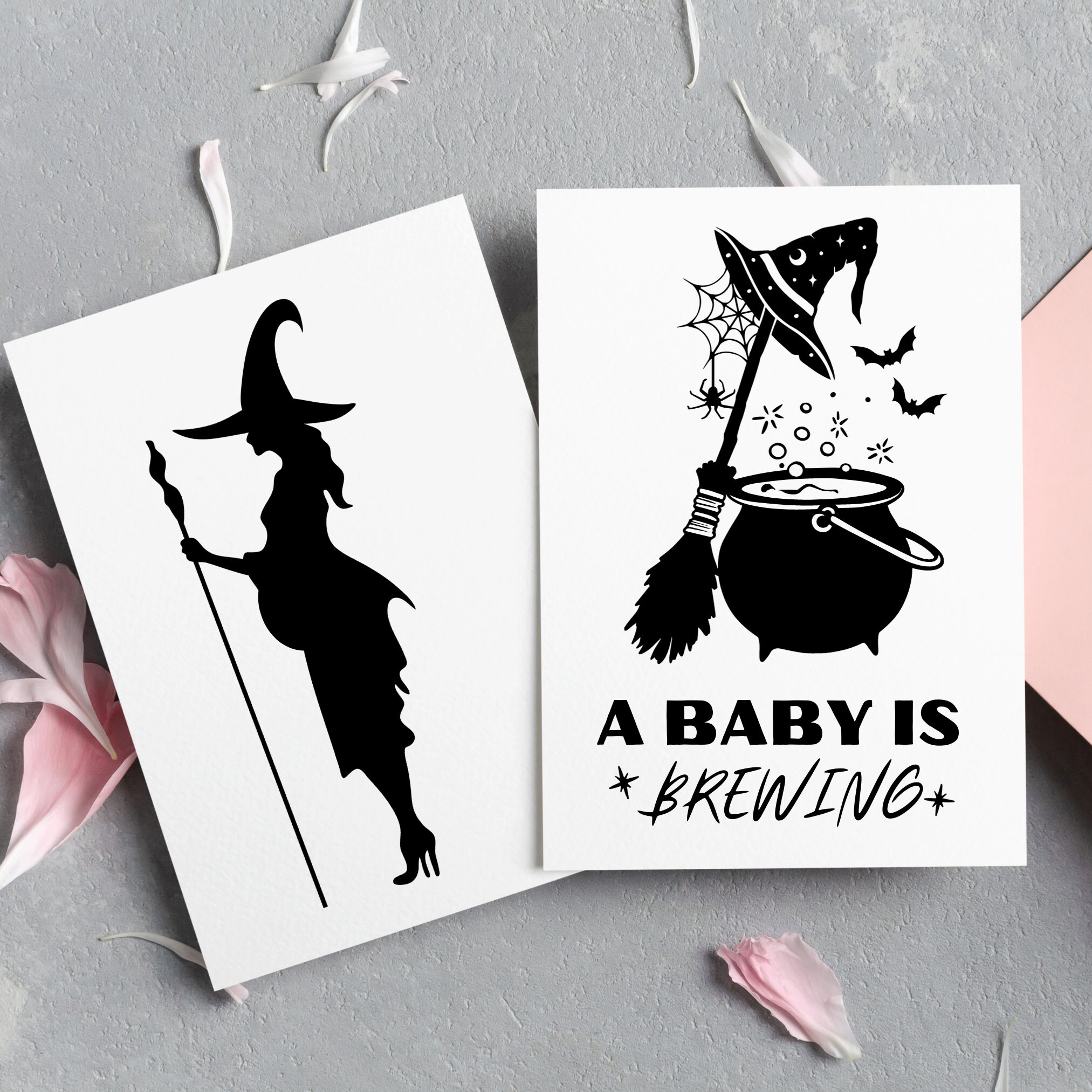 Halloween Baby Shower SVG, Halloween Pregnancy SVG, Pregnant Witch ...