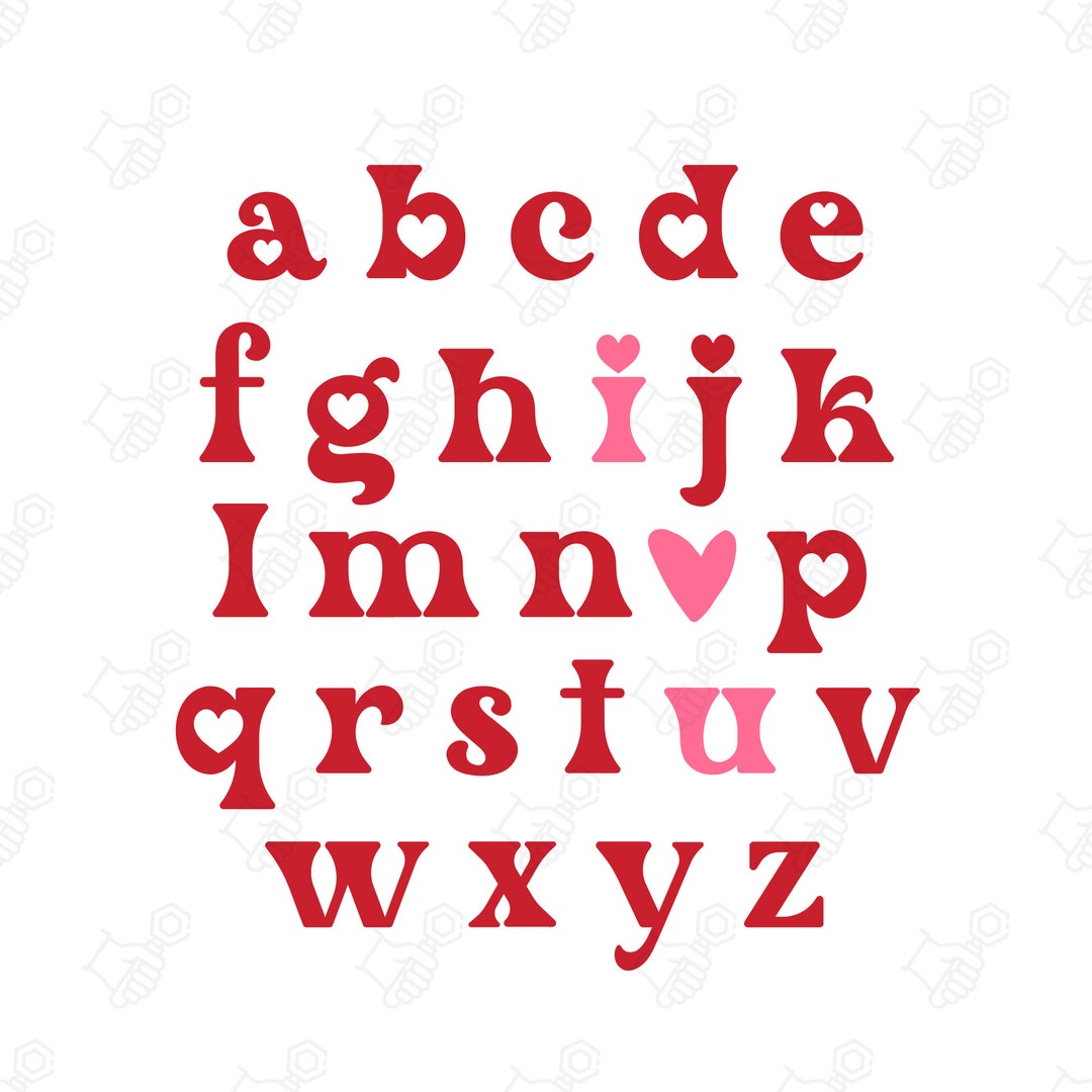 Valentine Alphabet I Love You Svg Png, Kids Valentines Svg, Love ...