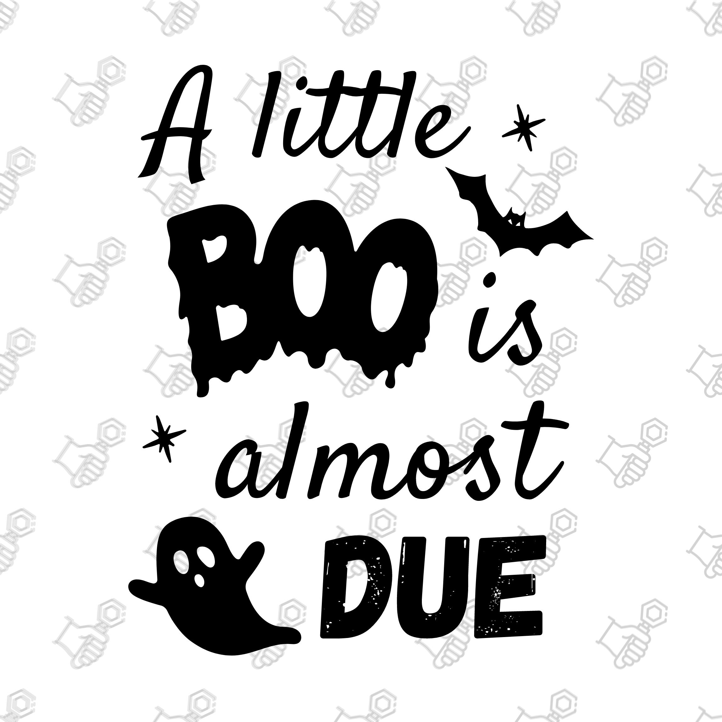 A Little Boo is Almost Due SVG, A Little Boo is Almost Due PNG, Little ...