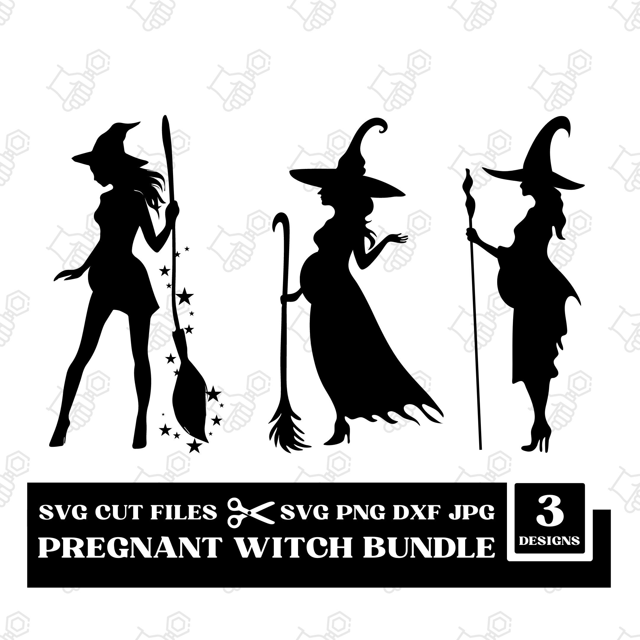 Pregnant Witch SVG, Pregnant Witch PNG, Pregnant Witch Baby Shower ...