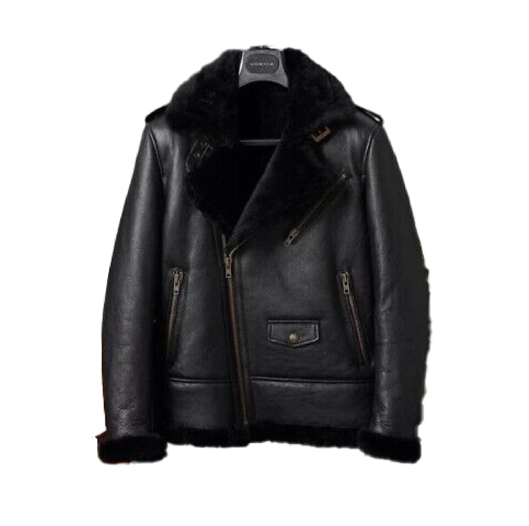 Men's Black RAF Pilot Jacket Genuine Leather Black - Etsy