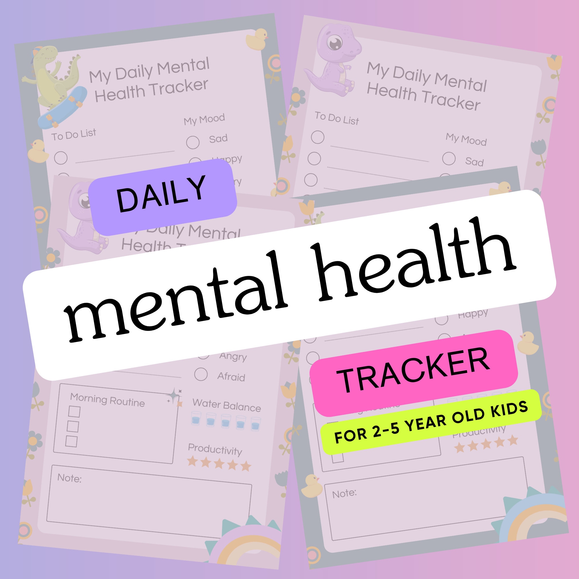 Daily Mental Health Tracker for Kids (ages 2-5) – Fun and Interactive ...