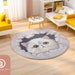 Cat Peeking 5ft Round Rug, Ragdoll Peekaboo Circular Carpet, Kitty ...