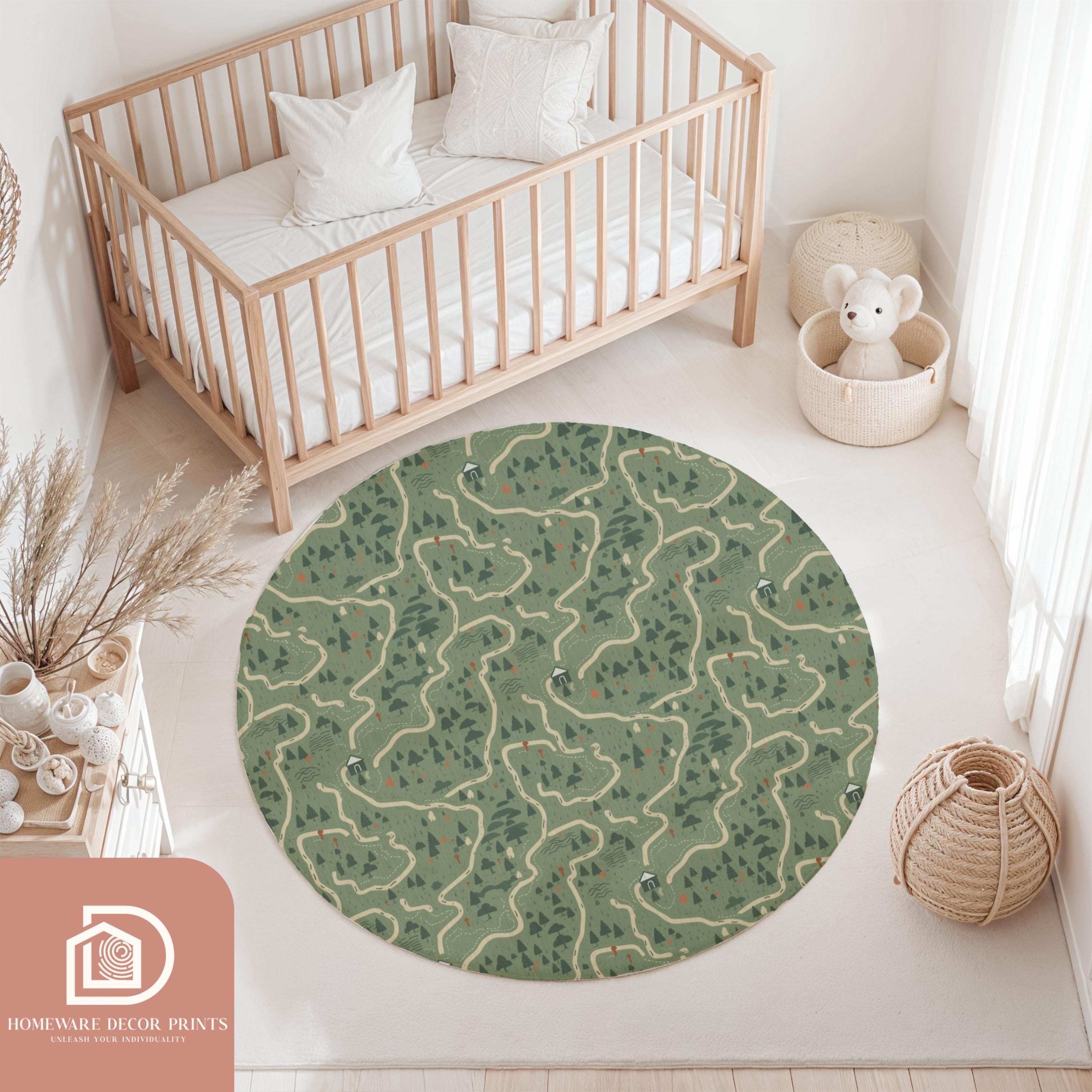 Kids Road Play Rug, Woodland Nursery Play Mat, Adventure Car Rug ...