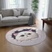 Cat Peeking 5ft Round Rug, Ragdoll Peekaboo Circular Carpet, Kitty ...