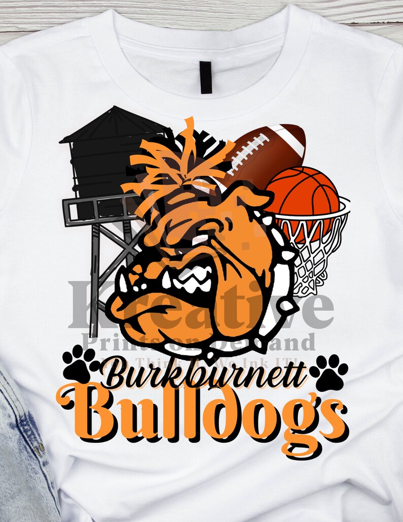 Small Town Bulldogs Football Sublimation Design PNG - Tshirt Mugs ...