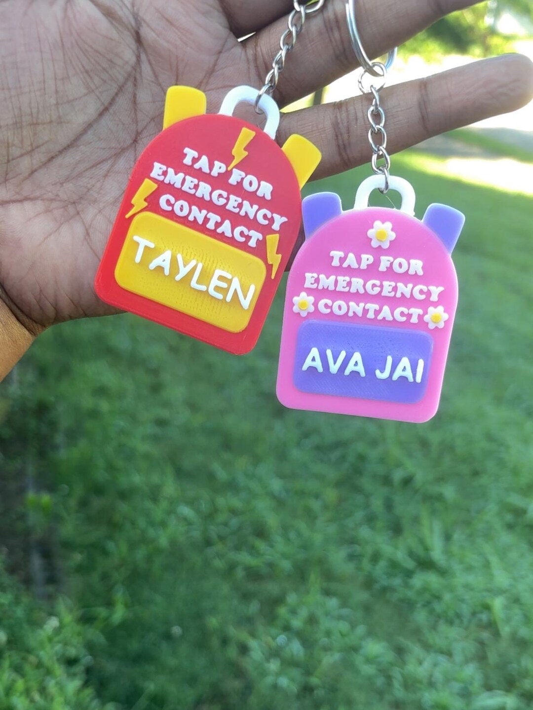 Emergency Contact Backpack Tag | NFC Backpack Tag | NFC Keychain ...
