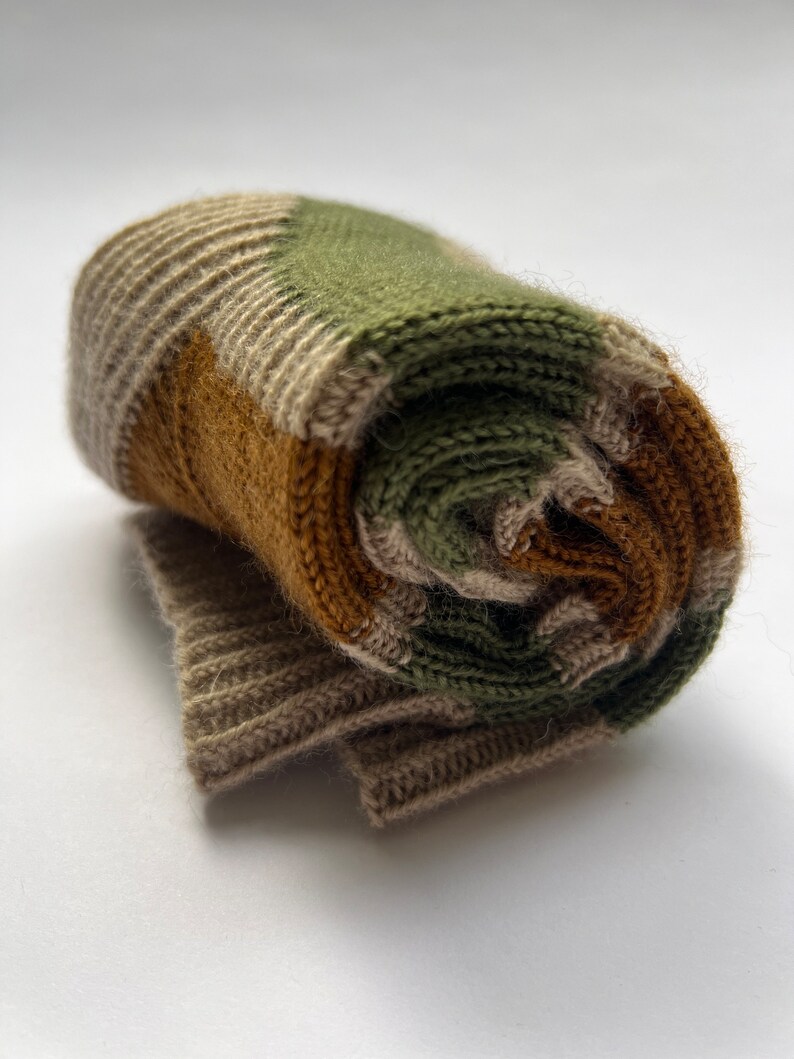 Striped Hand Knit Socks for Women Wool Knit Socks Warm - Etsy