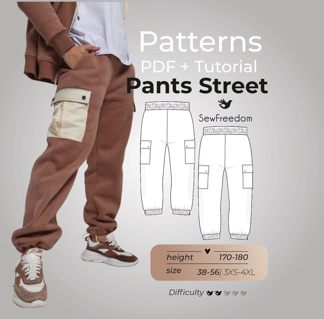 Jogger for Woman Pants PDF Sewing Patterns: Comfort Meets Style, Size ...